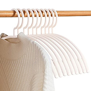 xiaoguozi Clothes Hanger,Hangers Space Saving Lightweight & Non Slip No Shoulder Bump Suit Hangers for Coat, Sweater, Jackets, Shirts, White