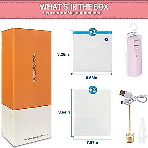 Mini Bag Sealer with Cutter, Portable Food Heat Sealer Machine - 4 IN 1 Handheld Electric Vacuum Sealer/Mini Bag Sealer/Balloon Pump/Bags Cutter for Home or Travel