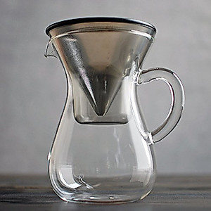 Kinto 300 ml Carafe Coffee Set with Stainless Steel Filter