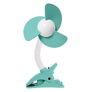 Dreambaby Deluxe EZY-Fit Clip on Fan with Soft Fins - Perfect for Strollers, Cribs, Wheelchairs, Beach, Pool, Much More! (Aqua)