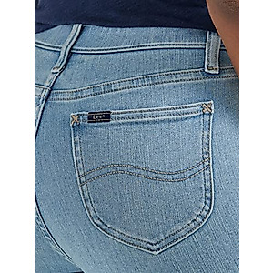 Lee Women's Ultra Lux Mid-Rise Demi Boot Crop Capri Jean, Beyond Light, 10