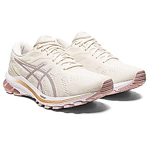 ASICS Women's GT-1000 10 Running Shoes, 8.5, Cream/Watershed Rose