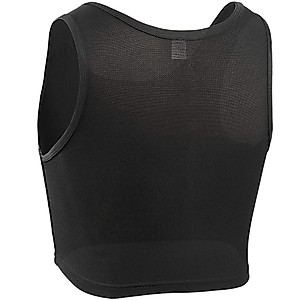 XUJI FTM Transgender Chest Binder Tank Top (B, L) Black