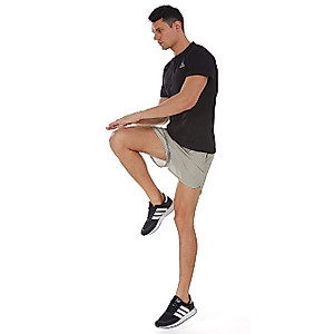 SILKWORLD Men's Running Stretch Quick Dry Shorts with Zipper Pockets(Pack of 2,3) (Dark Navy,Army Green,Light Grey(Pack of 3), X-Large)