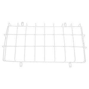 IWOWHERO Exit Sign Protective Guard Exit Sign Wall Covers White Wrought Iron Metal Emergency Light Wire Cover Metal Emergency Light Protective Cover
