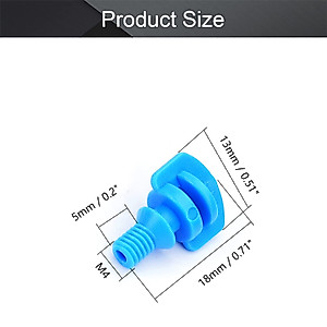 MroMax 50Pcs 360 Degree Micro Sprayer Automizing Sprinkler Nozzle Hydroponic Aeroponic Misters Fan Jet for Miniature Garden Lawn Plant Irrigation System Blue