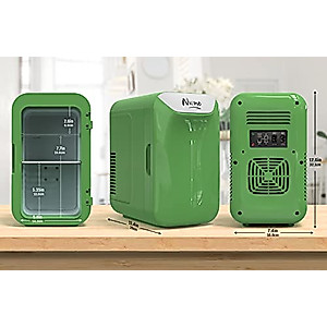 NXONE Mini Fridge,6 Liter/8 Can AC/DC Small Refrigerator,Portable Thermometric Cooler and Warmer Freezer Skincare fridge for Foods,Beverage,Medications, Home,Bedroom,Dorm,Office and Car