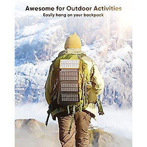 Hiluckey Solar Charger 25000mAh, Outdoor USB C Portable Power Bank with 4 Solar Panels, 3A Fast Charge External Battery Pack with 3 USB Outputs Compatible with Smartphones, Tablets, etc.