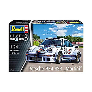 Revell RV07685 07685 7685 1:24 Porsche 934 RSR 'Martini Racing' Plastic Model Kit, Various, 1/24