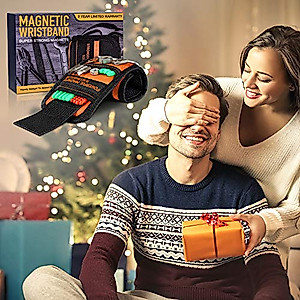 Gifts for Men Magnetic Wristband - Valentines Day Gifts for Him Husband Boyfriend Tool Belt for Holding Screws Cool Stuff Gadget Birthday Gifts for Men Who Have Everything Gift Ideas Women Carpenters