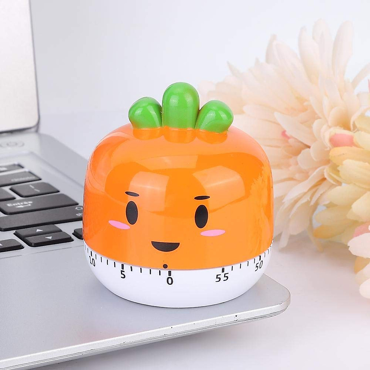 Fdit Cute Cartoon Machinery Timers Mechanical Kitchen Cooking Timer Clock Alarm Reminder Timepiece Kitchen Utensil(Orange)
