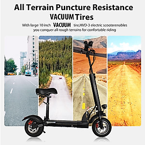 Bikydom Electric Scooter for Adult,800W 15AH Folding E Scooter Up to 28MPH & 28 Miles Travel Range,10'' Vacuum Tires Electric Scooter with Seat