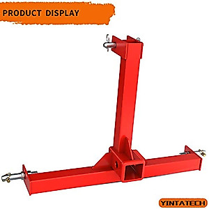 YINTATECH 3 Point Trailer Hitch with 2" Receiver for Category 1 Tractor Gooseneck Drawbar Adapter Red Towing Hitch
