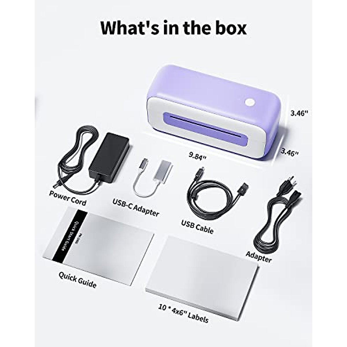 Phomemo 4x6 Shipping Label Printer for Small Business - High Speed Thermal Label Maker Work with Windows,Mac,Linux&Chrome OS, Direct Thermal Printer Support Shipping, Barcode, Household Label and More