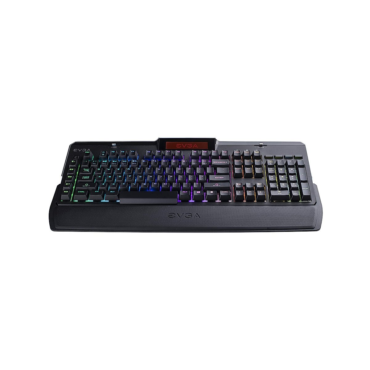 EVGA Z10 RGB Gaming Keyboard, RGB Backlit LED, Mechanical Brown Switches, Onboard LCD Display, Macro Gaming Keys