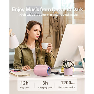MEGUO Bluetooth Speakers, A66 Wireless Speakers,5W Portable Wireless Speakers with Clear Sound,Multi Playing Modes, Compatible with cellphone, PC for home or outdoors