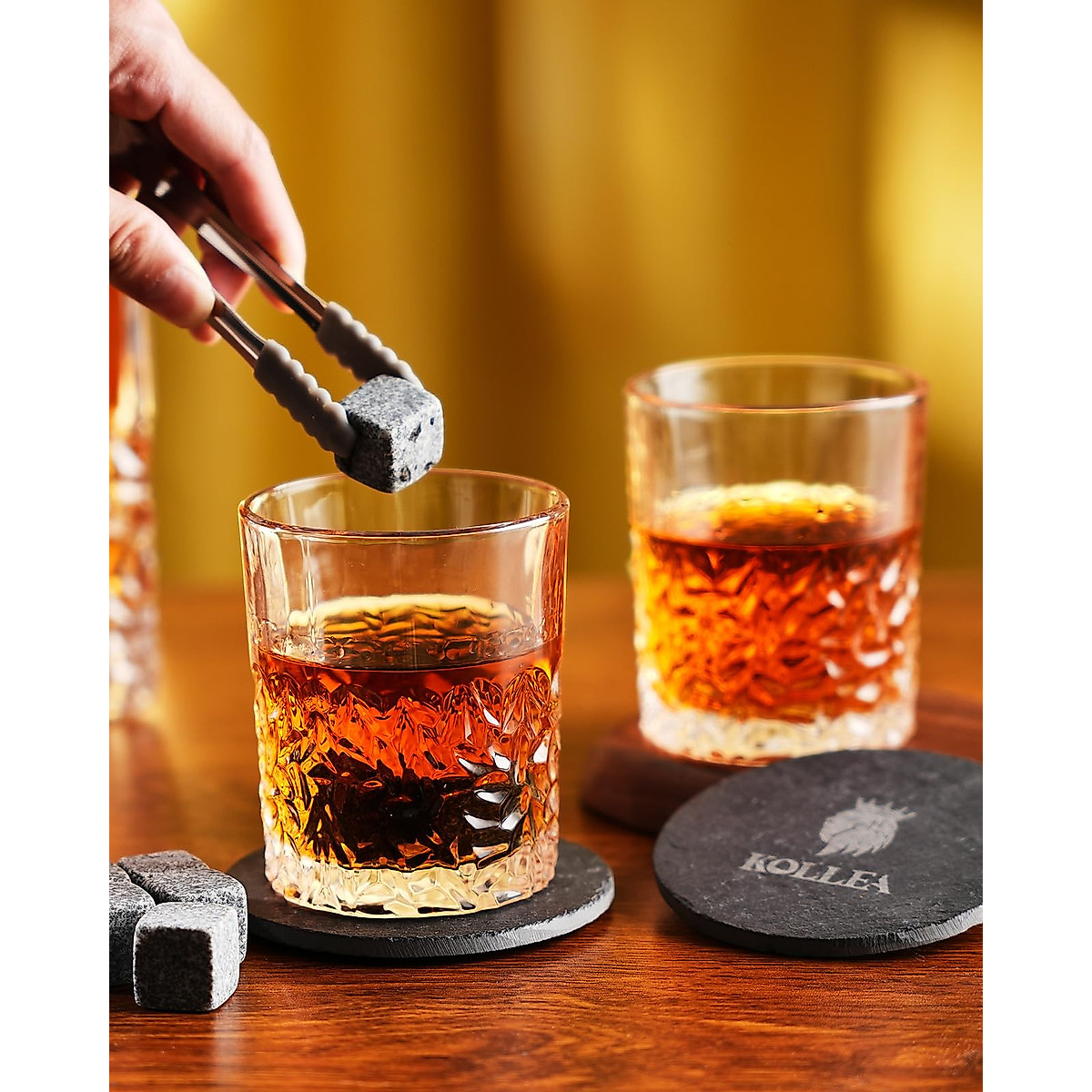 Kollea Cool Boss Gifts for Men, Whiskey Decanter Set with Glasses, Best Boss Birthday Christmas Gifts for Men, Office Farewell Gifts for Boss, Manager, Leader, Personalized Liquor Decanter Present