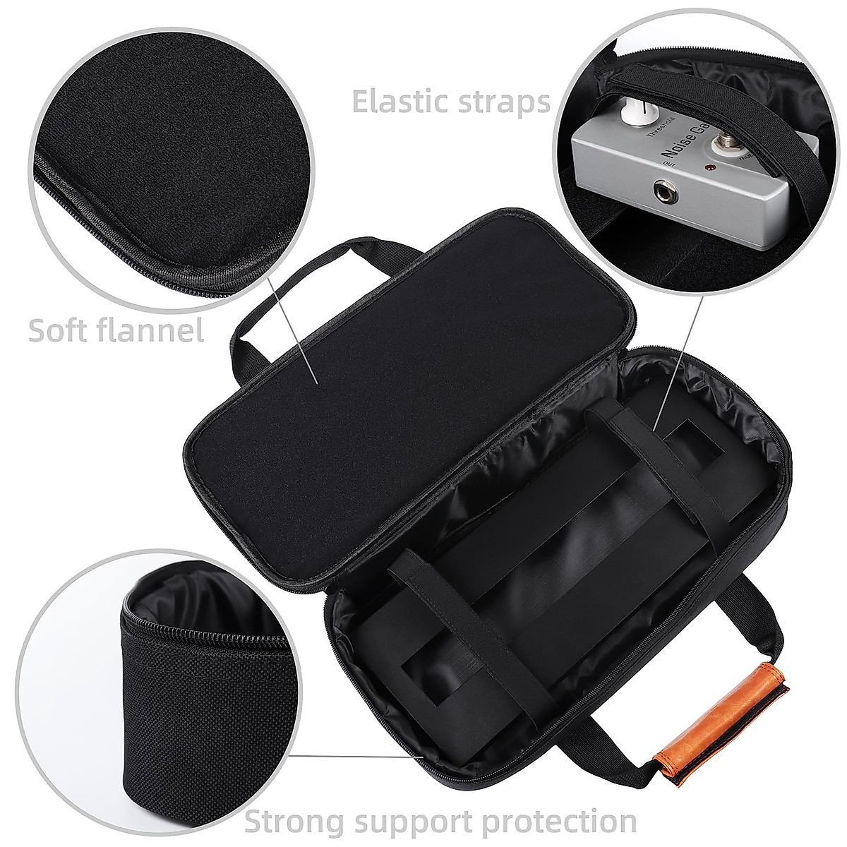 Mr.Power 15 x 5.7 inch Pedal Board Portable 0.75lb Super light Aluminium Alloy Effect Pedalboard With Carry Bag (Small Pedalboard with Bag)