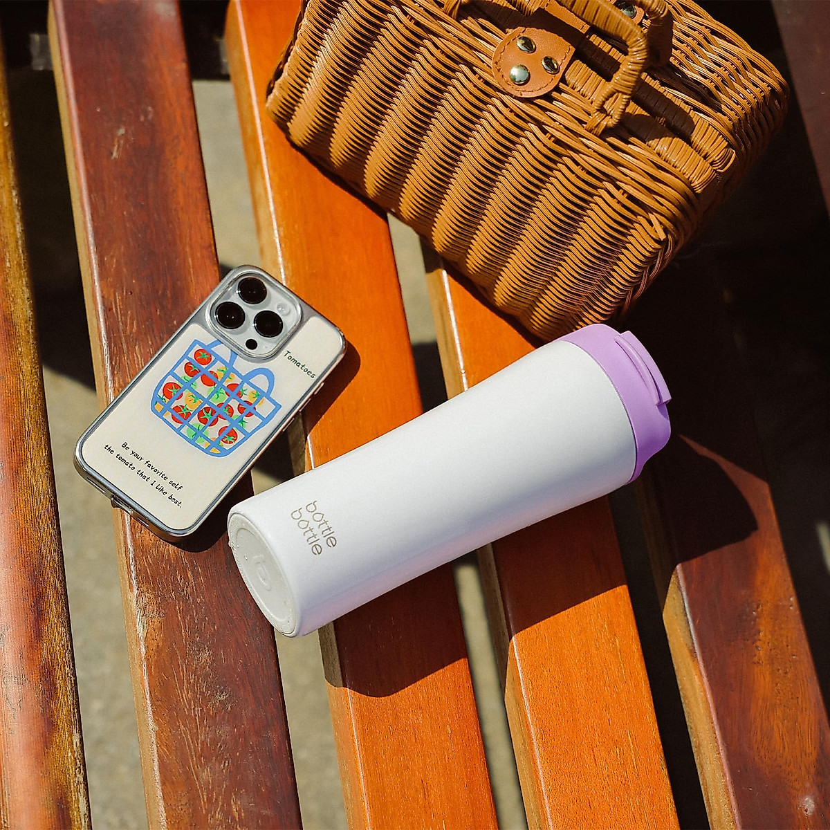 BOTTLE BOTTLE Insulated Coffee Tumblers with Dual-use Lid and Straw Double Walled Iced Travel Coffee Mug for Woman and Man 18 oz Stainless Steel Tumbler with Handle(Snow)