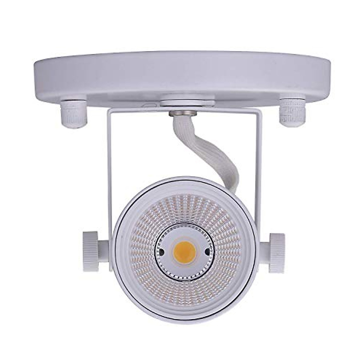 CLOUDY BAY LED Flush Mount Ceiling Spot Light,CRI90+ 8W 600lm 3000K Warm White Dimmable,Adjustable Tilt Angle Ceiling Light Fixture,White Finish