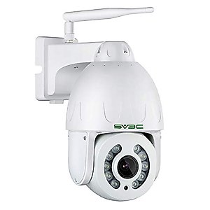 SV3C Outdoor PTZ Security Camera Auto Tracking 5MP WiFi 5X Optical Zoom Home IP Dome Camera Floodlight Color Night Vision, Two Way Audio, Waterproof, Remote Access, 24x7 Video Record, ONVIF, Blueiris