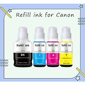 Primer Ink Compatible Canon GI-20 GI20 Refill Ink Kit for Canon PIXMA G5020 G6020 G7020 MegaTank Printers, 4-Pack Cyan