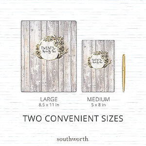 Southworth Premium Journal, 6.5”x 8.5”, Sage Copper Burst Design, Premium 28lb/105gsm Paper, Large Book Bound Journal, 3 Ribbon Placeholders, 80 Ruled Sheets/160 Ruled Pages (91928)