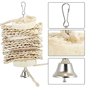 Valentine's Day Carnival Hanging Bird Toy, Bird Toy, Corn Husk Corn Natural for Bird Chew Toy