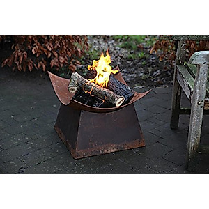 Esschert Design Rusted Steel Fire Bowl