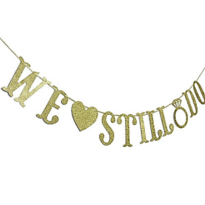 We Still Do Banner for Wedding Anniversary Party Decorations Sign Photo Prop (Gold)