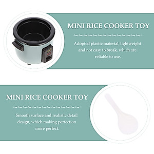 Kisangel Dollhouse Rice Cooker Miniature Rice Cooker Model Simulation Kitchen Appliance for Mini Play Food