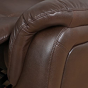 CHRISTOPHER KNIGHT HOME Merit Faux Leather Glider Recliner Club Chair, Dark Brown