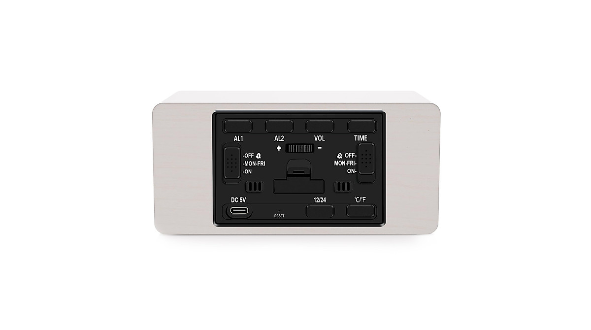 MOSITO Digital Wooden Alarm Clock with Wireless Charging | Modern ...