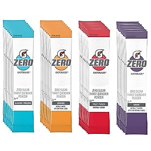 Gatorade G Zero Powder - Individual Packets Variety Pack, Assorted Flavors - (40 Packets)