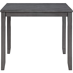 New Classic Furniture Gia 5-Piece Counter Set with 1 Table and 4 Chairs, 42-Inch, Gray