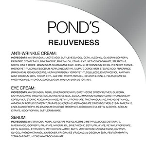 Pond's Skin Care Regimen Pack Anti-Aging Face Moisturizer, Eye Cream, and Face Serum Rejuveness With Vitamin B3 and Retinol Complex to Visibly Reduce Wrinkles and Signs of Aging, 3 Count (Pack of 1)