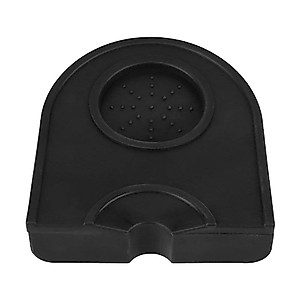 Fdit Coffee Tamper Mat Multi-function Thicken Anti-skid Wear Station Anti-Slip Mat Holder Silicone Espresso Pad(Black)