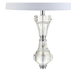 JONATHAN Y JYL2040A Riley 25" Crystal LED Table Lamp Transitional Glam Contemporary Bedside Desk Nightstand Lamp for Bedroom Living Room Office College Bookcase LED Bulb Included, Clear