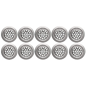Standard Bathtub Screen Cover Stainless Steel Small Hair Catcher for Bath Tub - Pack of 10 - Kitchen Sink Metal Mesh Filter Drain Strainer