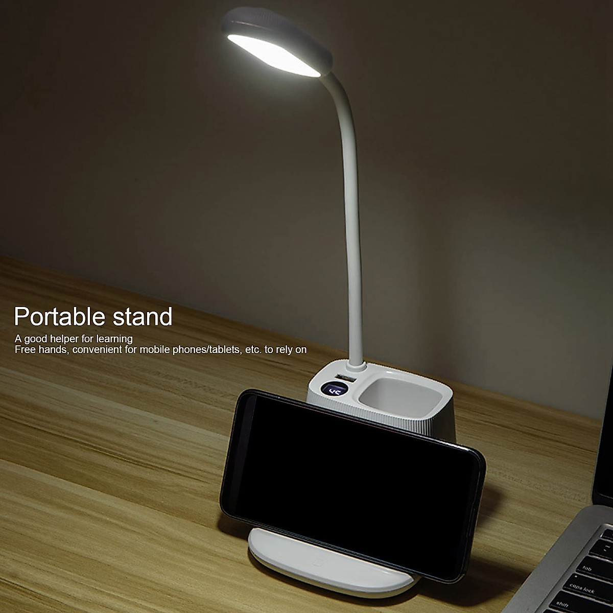 01 02 015 Foldable Desk Lamp, Multi-Purpose LED Display Table Light Digital Display for Study for Reding for Desktop for Living Room for Bedroom