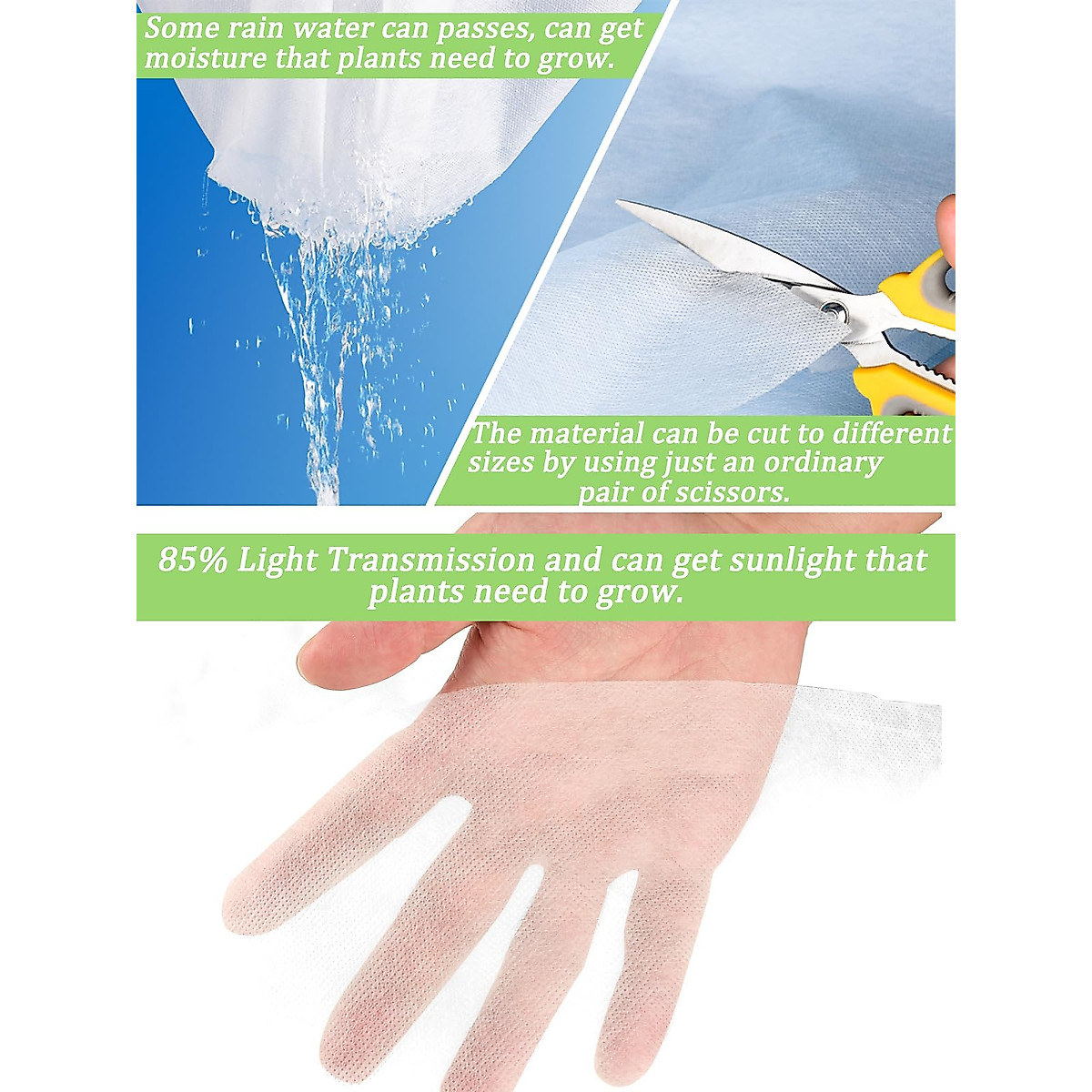 Abimars Plant Covers Freeze Protection 0.88 oz/yd², 9.8ft x 32.8ft Reusable Floating Row Cover for Garden, Frost Cloth Plant Freeze Protection, Plant Blanket for Outdoor Plants