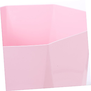 MAGICLULU 1pc Kids Room Waste Basket Trash Can Bathroom Uncovered Waste Bin - Resistant Trash Bin Debris Holder Trash Can Kitchen Mini Office Simple Pink Dried Flower Bucket