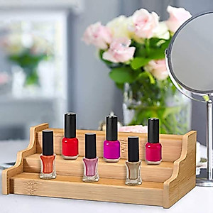 Spice Rack Kitchen Cabinet Organizer- 3 Tier Bamboo Expandable Display Shelf