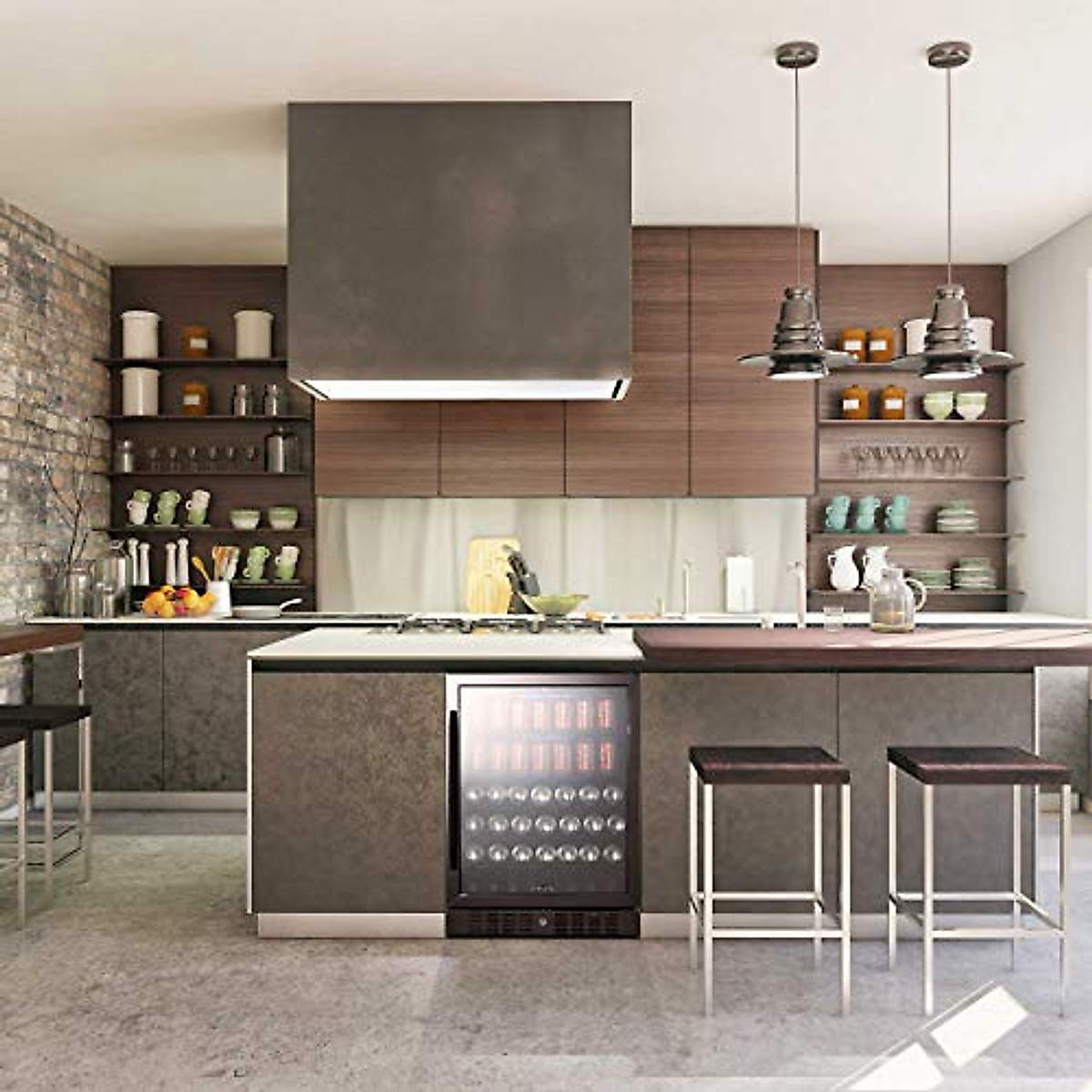 NewAir 24" Beverage Refrigerator Cooler - 177 Can Capacity Mini Fridge - Black Stainless Steal With Built In Cooler and Glass Door | Cool your Soda, Beer, and Beverages to 37F NBC177BS00