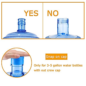 Zddaoole 30 Pack Non Spill Caps,Reusable 55mm 3 and 5 Gallon Water Bottle Snap On Cap,Replacement Non-Spill Anti Splash Water Jug Caps