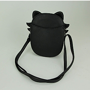 Black Glow in the Dark Skeleton Cat Crossbody Purse Small