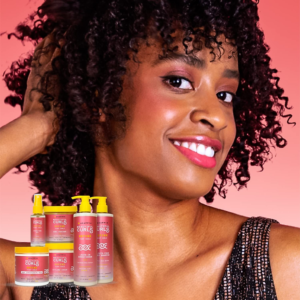 Alaffia Hair Care, Beautiful Curls Curl Defining Cream Shampoo, Coily to Curly Hair Products, Natural Shampoo, No Sulfates with Shea Butter, Essential Oils, Comfrey, Arnica 12 Fl Oz