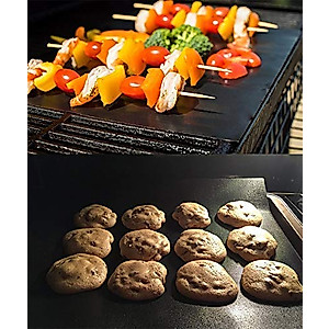 LOOCH Grill Mat Set of 6 - Non-Stick BBQ Outdoor Grill & Baking Mats - Reusable and Easy to Clean - Works on Gas, Charcoal, Electric Grill and More - 15.75 x 13 Inch