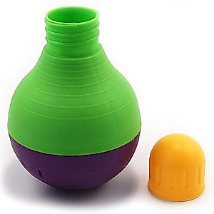 Starmark Bob-A-Lot Interactive Pet Toy, Large, Yellow/Green/Purple