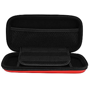 Aoutecen Lite Game Storage Bag, Hard Shell Waterproof Anti-Collision,Anti-Fall Scratch Resistant Game Consloe Carrier Hand Strap for Outdoor for Travel(red)